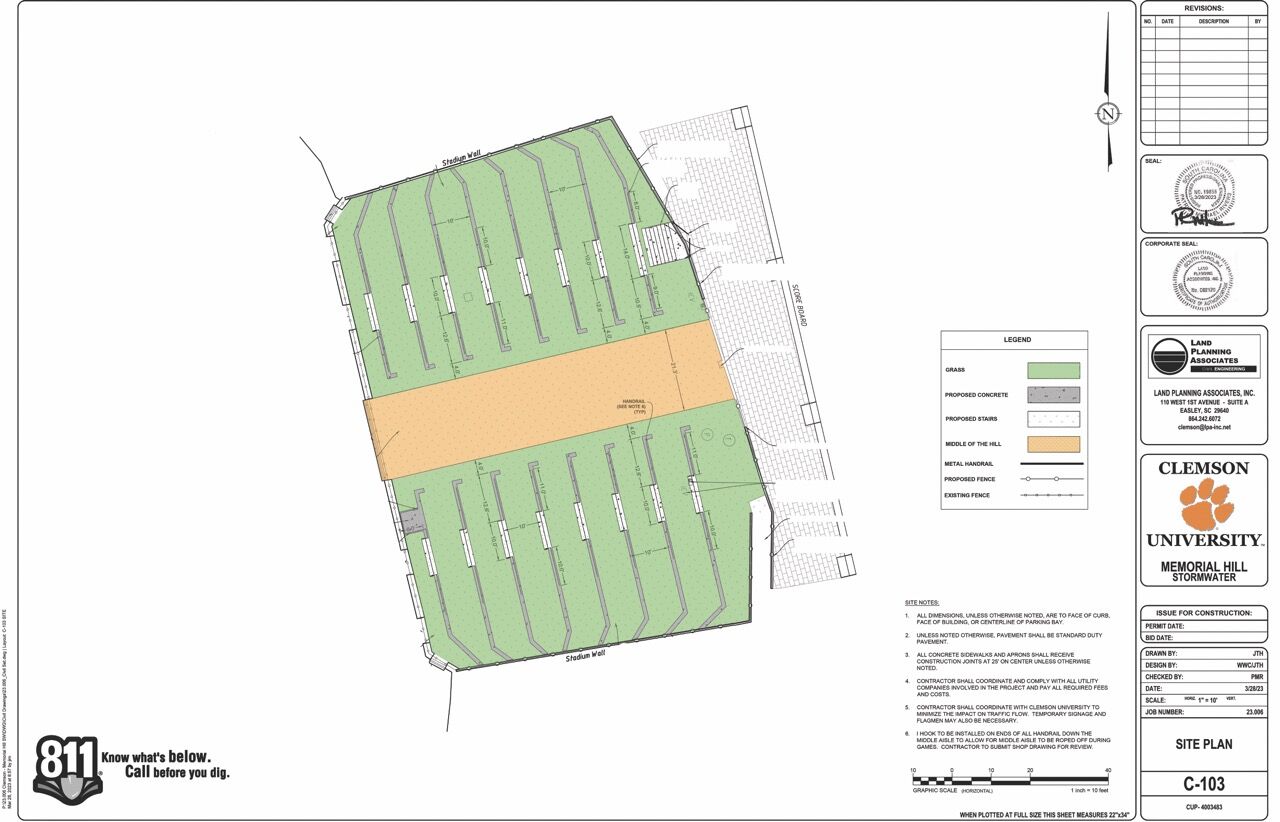 Clemson Facilities files renovation plans for Memorial Stadium Hill ...